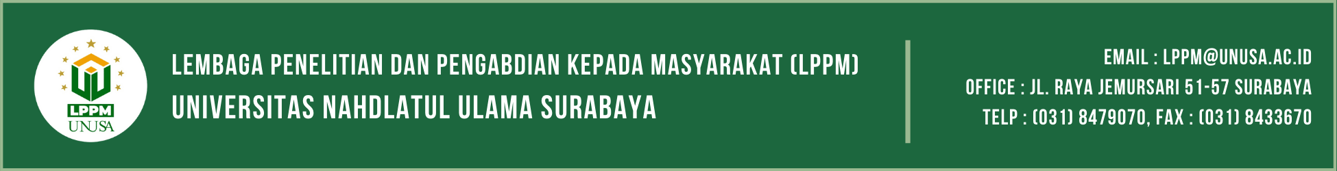 LPPM UNUSA – UNIVERSITAS NAHDLATUL ULAMA SURABAYA